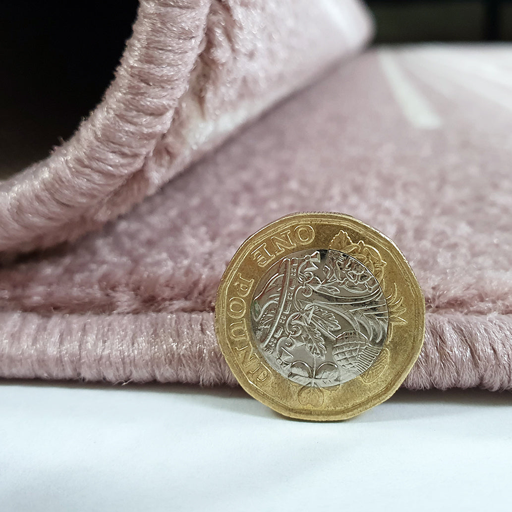 Dusty Pink Rug Woven Rug Carpet Small Large Bedroom Living Room Area M ...