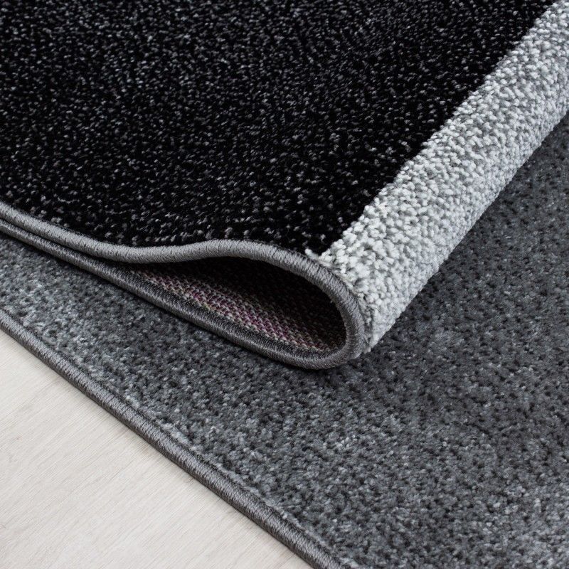 Check Rug Black and Grey Geometric Pattern Carpets Room Floor Mat Smal ...