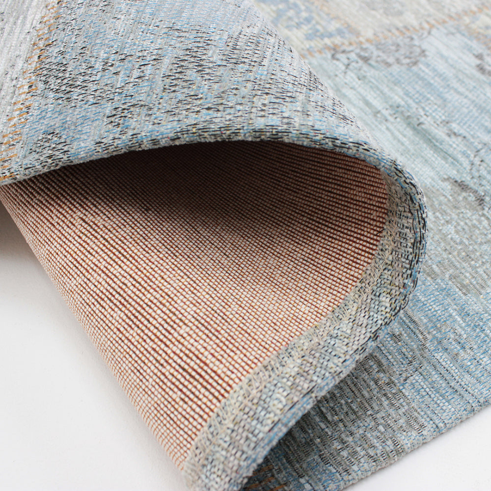 Duck Egg Blue Rug Modern Design Patchwork Chenille Rugs Mat Bedroom Ar ...