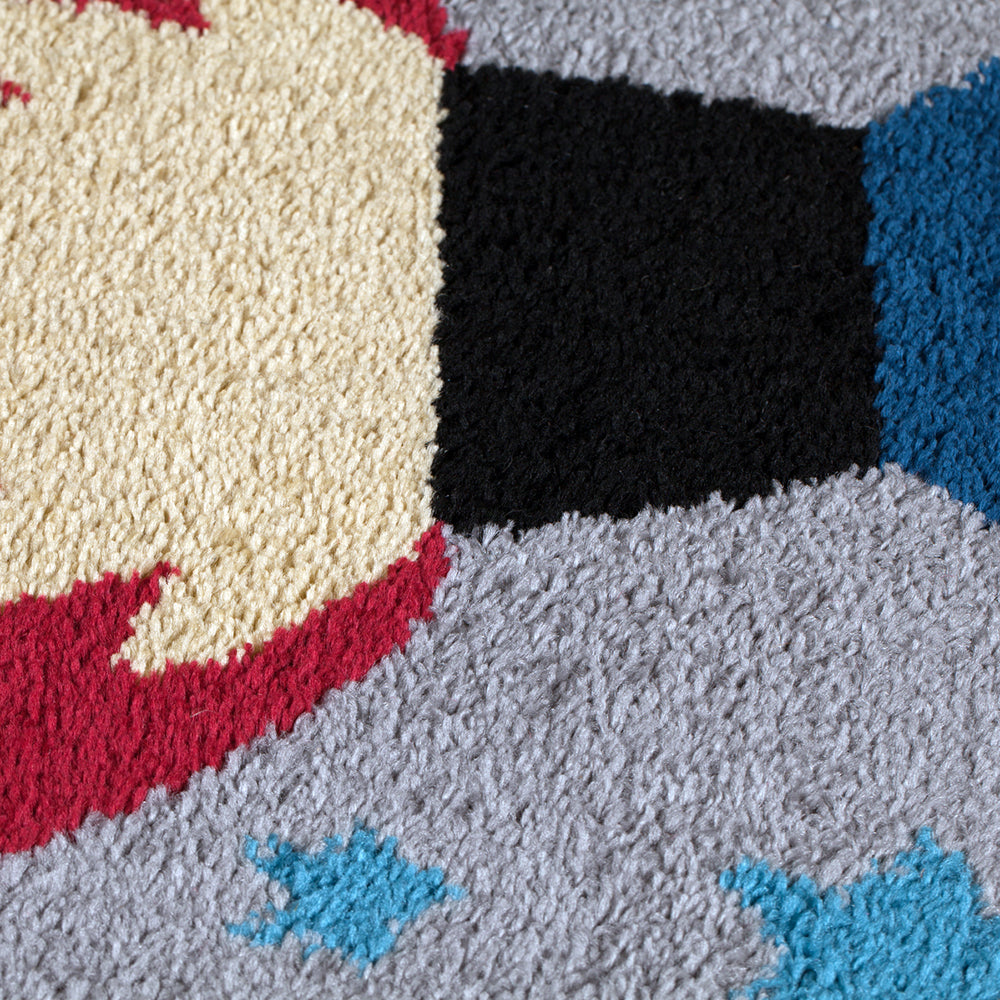 Kids Space Rug Grey Blue Rocket Spaceship Nursery Rug Boys Bedroom Car ...